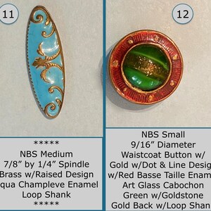CHOICE of ONE NBS Small Enamel Button Antique or Vintage - Etsy