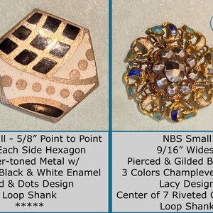 CHOICE of ONE NBS Small Enamel Button Antique or Vintage - Etsy