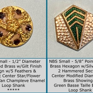 CHOICE of ONE NBS Small Enamel Button Antique or Vintage - Etsy