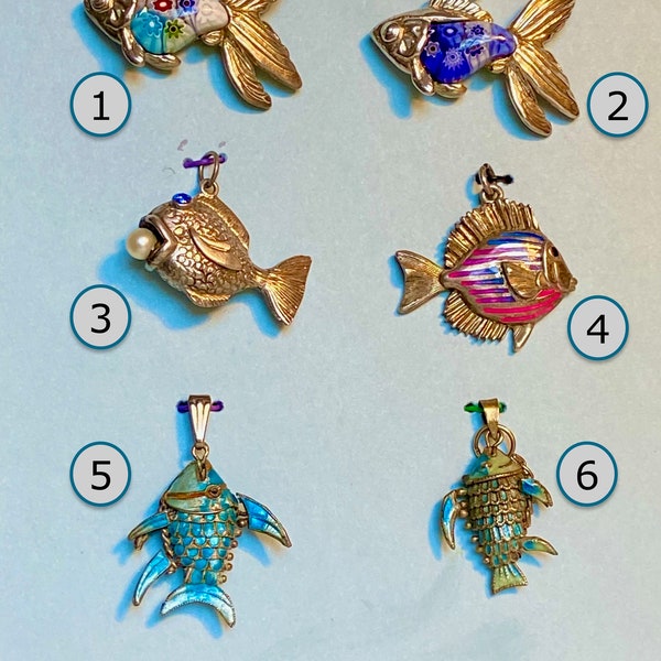 Enamel Fish Pendant - Etsy