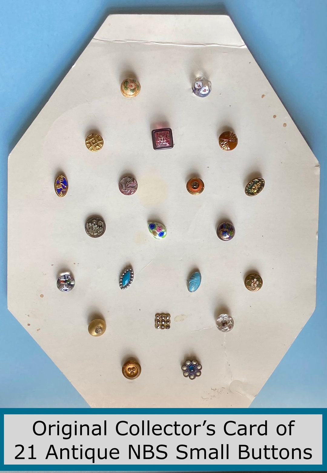 Original Button Collector's Card from the 1940s ALL Are NBS Small & Are ...