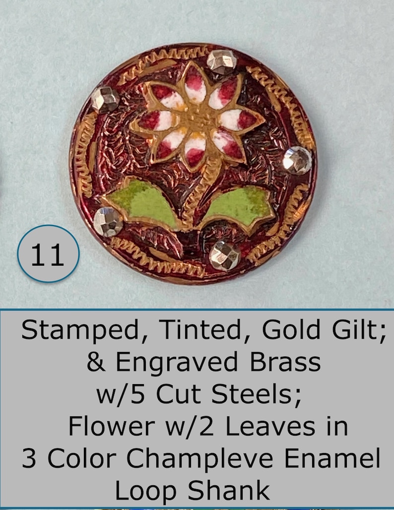 CHOICE of ONE Antique NBS Medium Enamel Button - Etsy