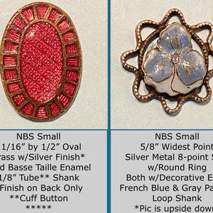 CHOICE of ONE NBS Small Enamel Button Antique or Vintage - Etsy