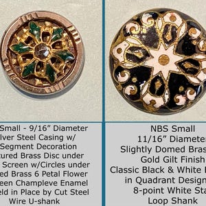 CHOICE of ONE NBS Small Enamel Button Antique or Vintage - Etsy