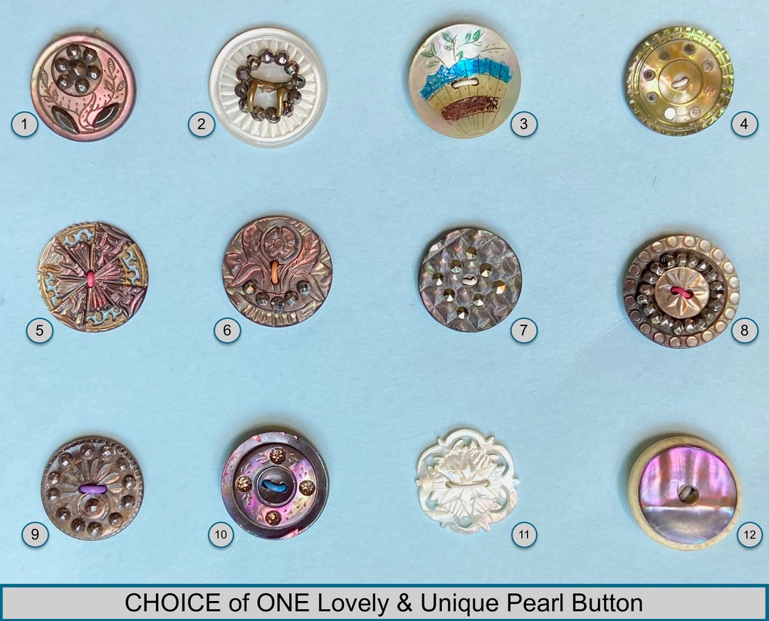 CHOICE of ONE Antique Pearl Button NBS Small - Etsy