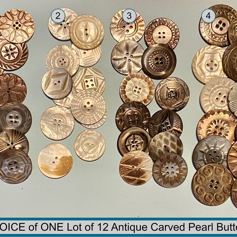 Large Antique Buttons - Etsy