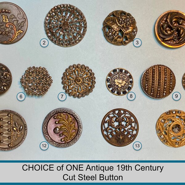 Cut Steel Buttons - Etsy