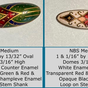 CHOICE of ONE Enamel Button NBS Medium or Large Gin Bari Enamel Peasant ...