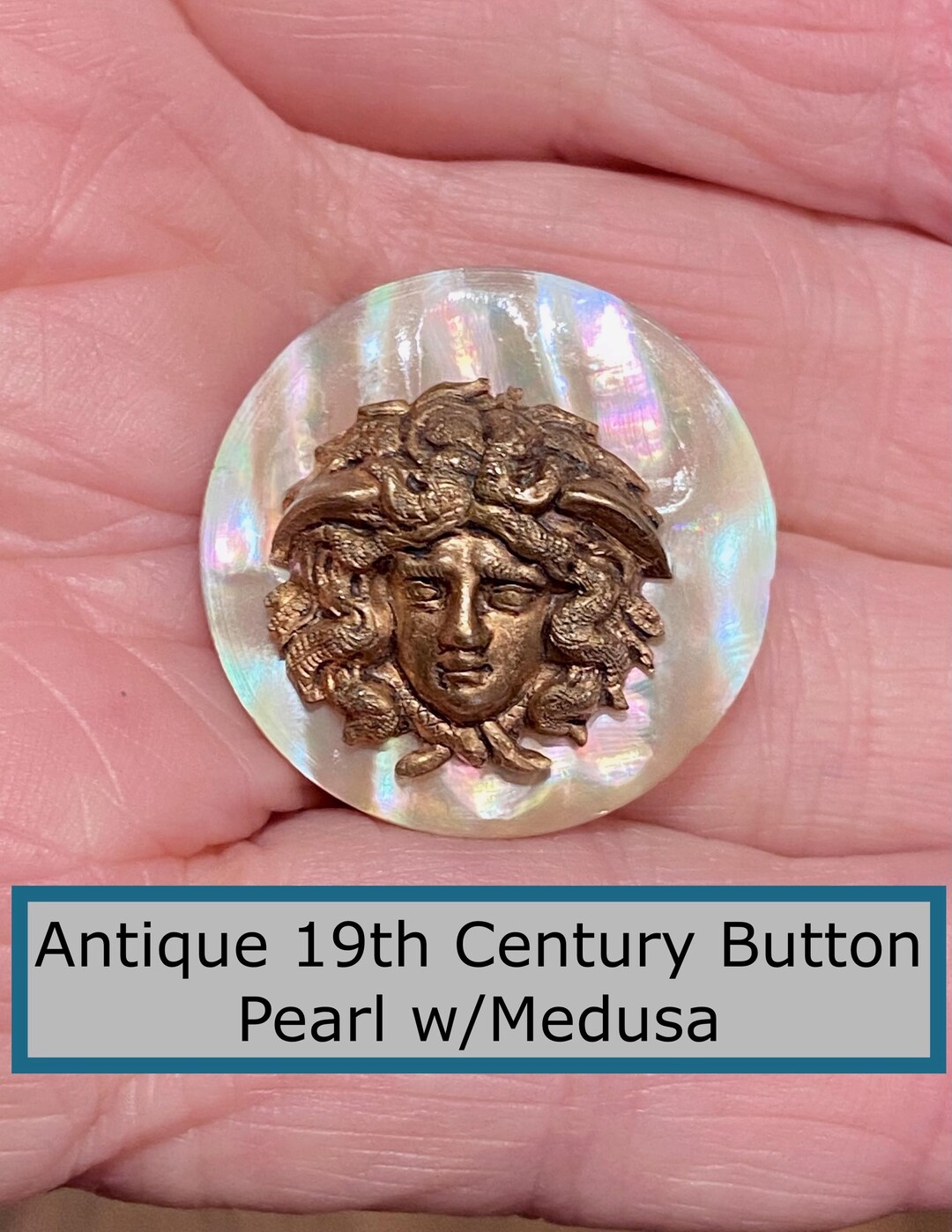 Wonderful 19th Century Antique Button NBS Medium Highly Detailed, High ...