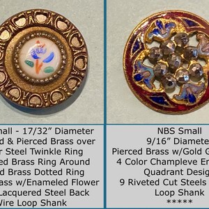 CHOICE of ONE NBS Small Enamel Button Antique or Vintage - Etsy