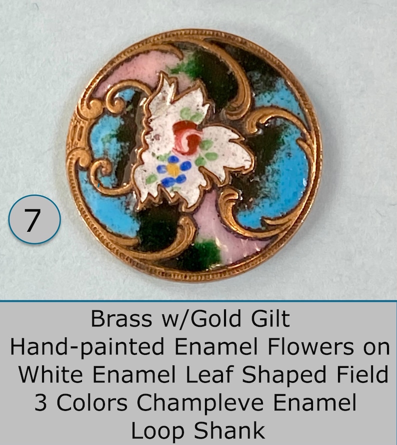 CHOICE of ONE Antique NBS Medium Enamel Button - Etsy