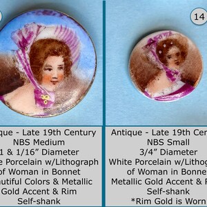 CHOICE of ONE Ceramic Porcelain Plaster Clay Button NBS Small Medium or ...