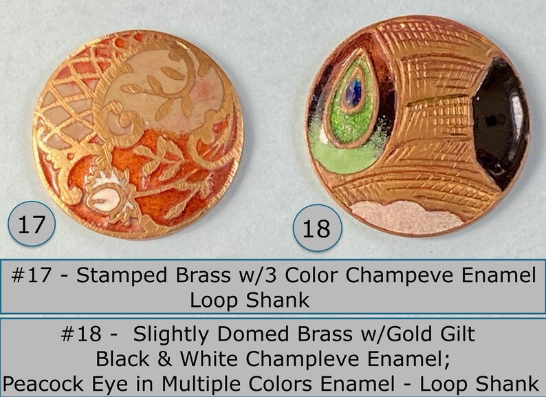 CHOICE of ONE Antique NBS Medium Enamel Button - Etsy