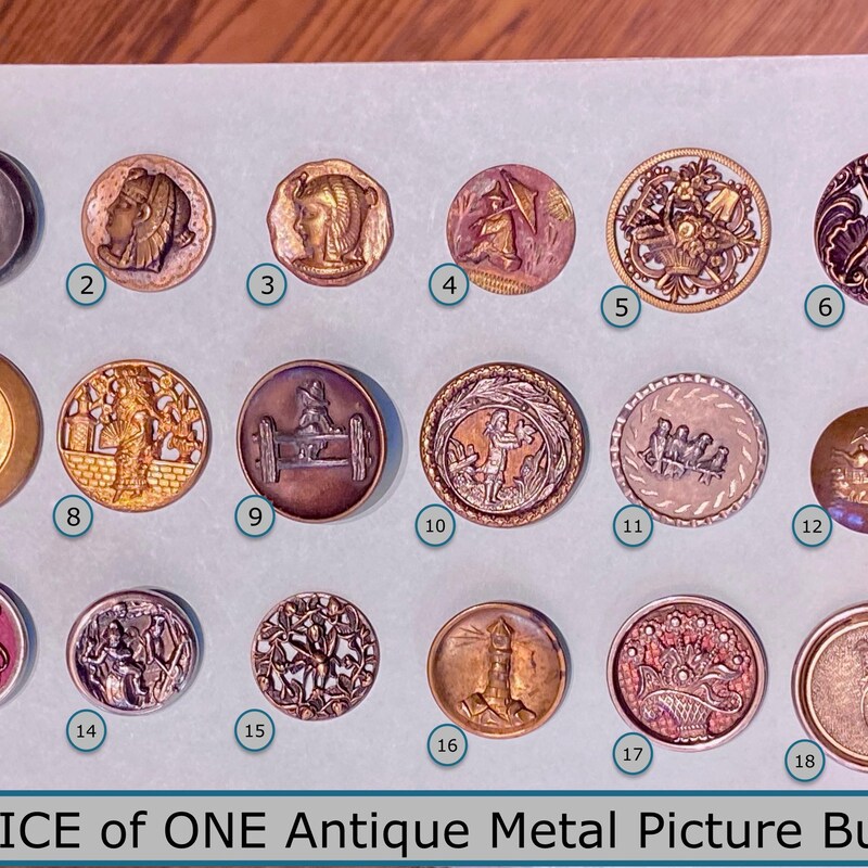 Large Antique Buttons - Etsy
