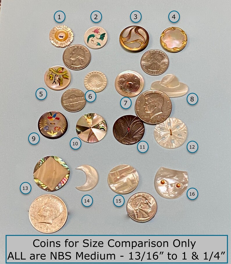 CHOICE of ONE NBS Medium Pearl Button Various Ages - Etsy