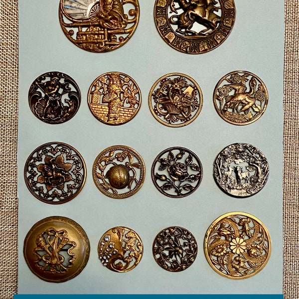 Large Antique Buttons - Etsy