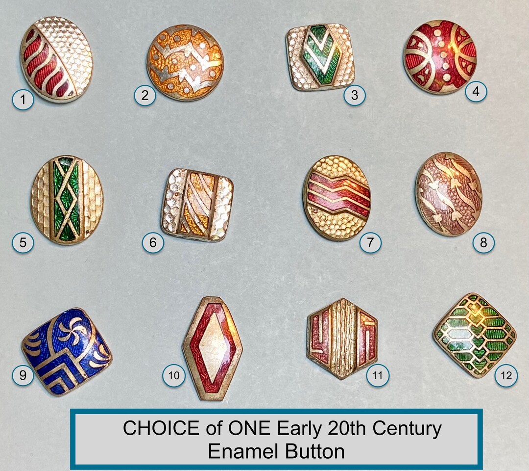 CHOICE of ONE Early 20th Century NBS Small & Medium Enamel Button from ...