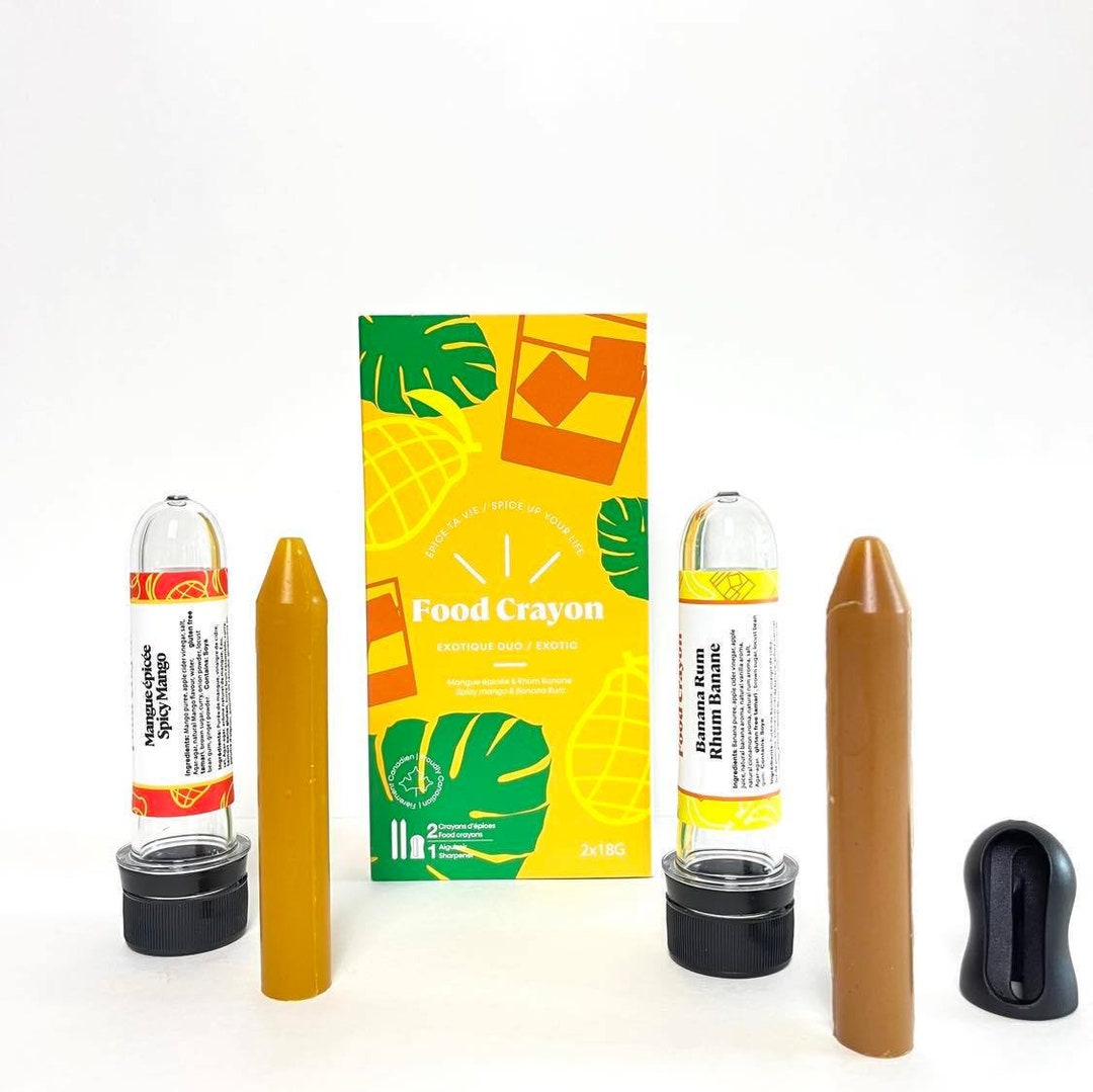 Exotic Duo Food Crayon - Banana Rum & Spicy Mango - Etsy