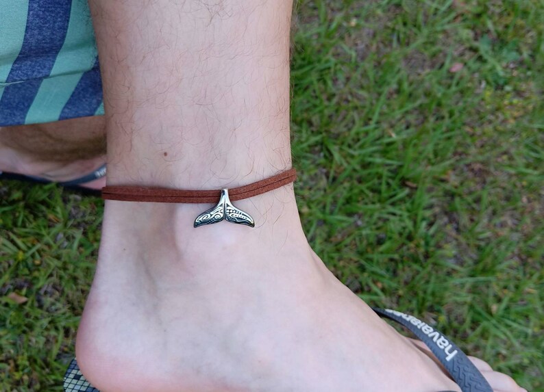 Whale Tail Anklet Beach Faux Suede Unissex Men Women Stacking - Etsy
