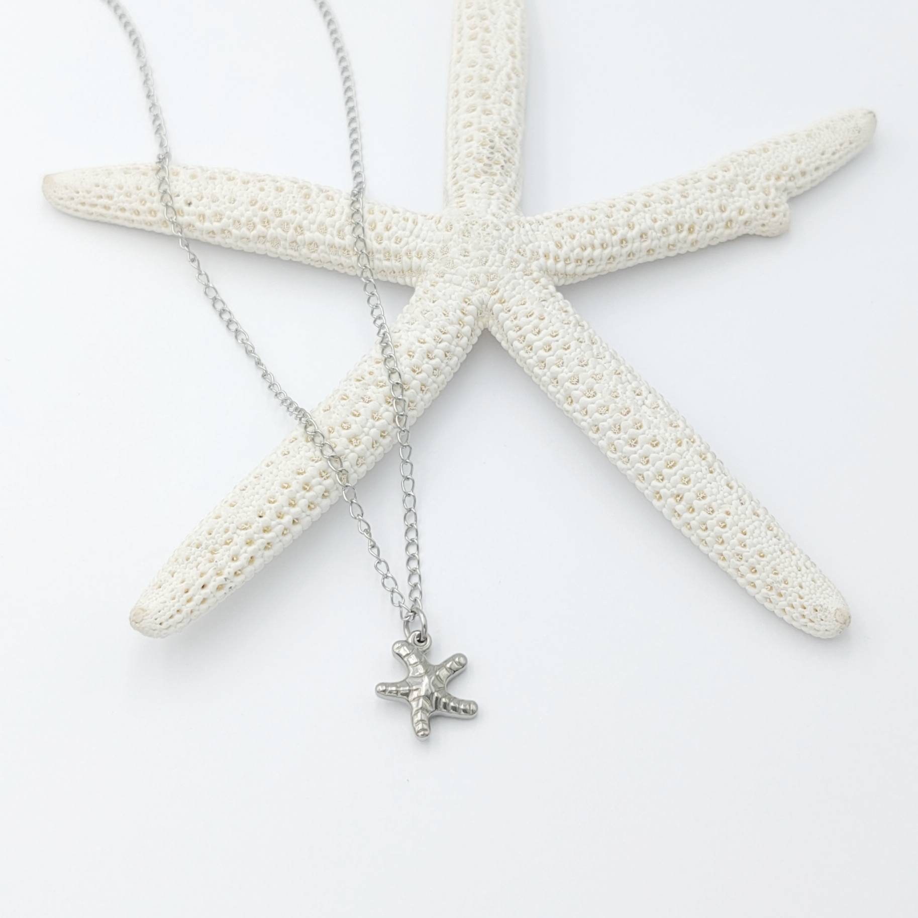 Starfish Necklace Minimalist Starfish Chain Beach Ocean Boho | Etsy