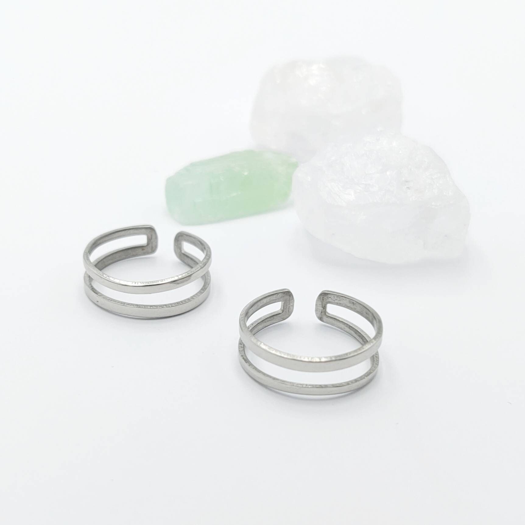 Two Layers Ring Adjustable Elegant Stainless Steel Waterproof | Etsy