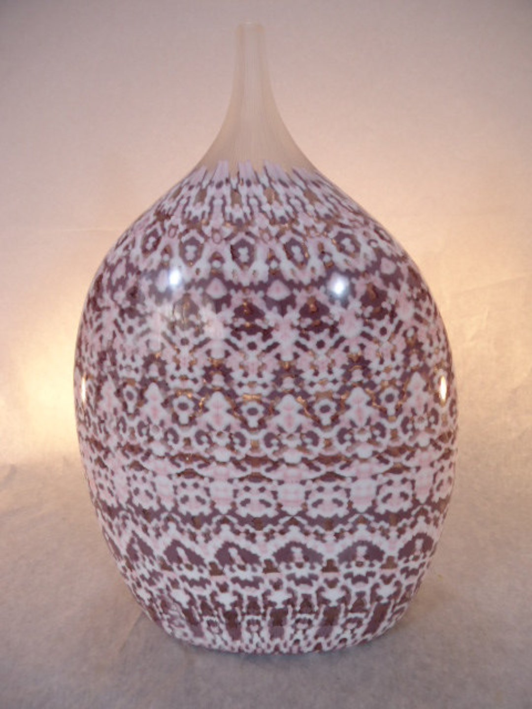 Vase arabesque Merletto in Glass Micro Mosaic by Marty Glass Murano - Etsy