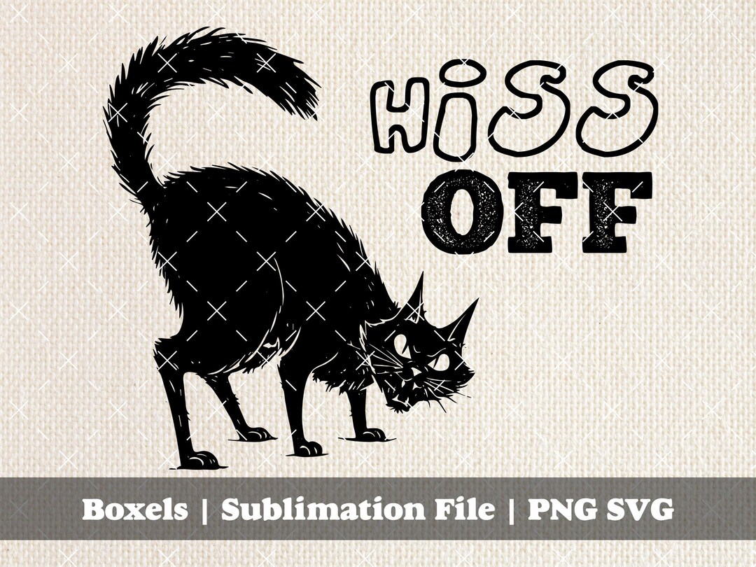 Hiss off Angry 1950's Style Cat Kitten Happy Halloween Spooky Cats ...