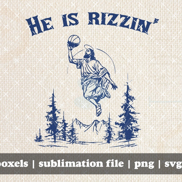 He is Rizzin Basketball Svg - Etsy