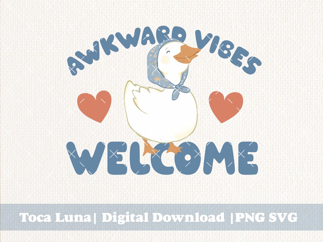 Awkward Vibes Welcome Vintage Original 1980s Blue Ribbon Goose With ...