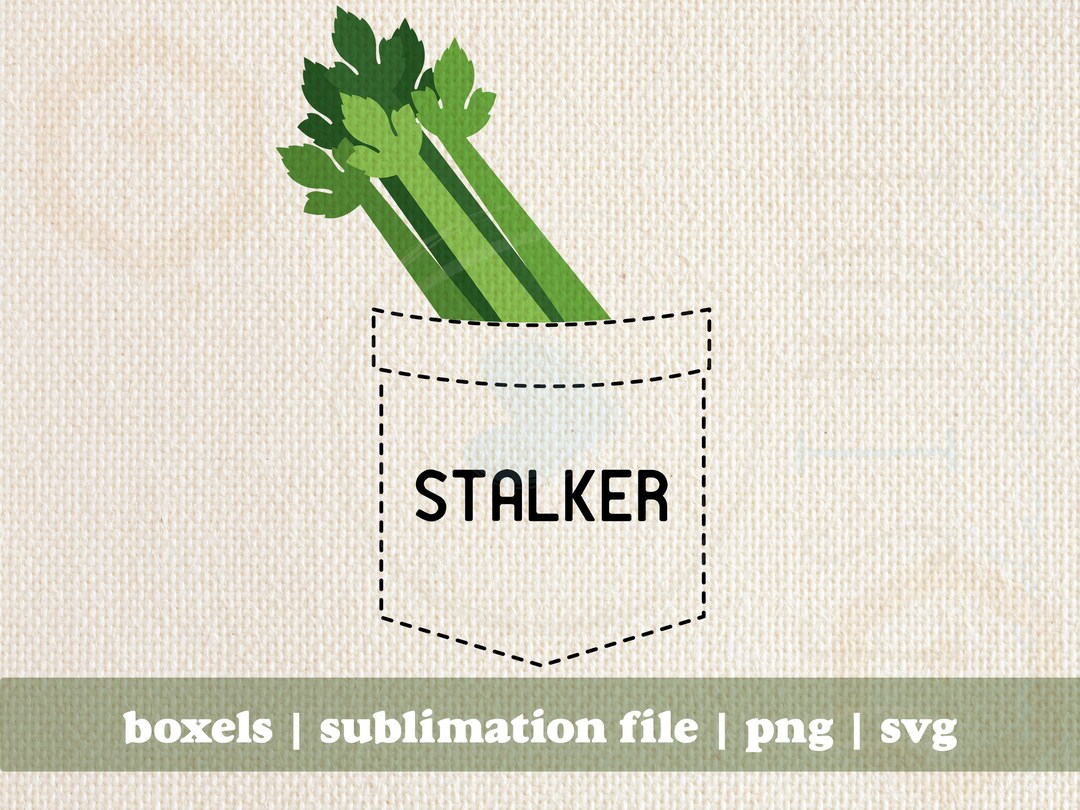 Stalker Celery Pocket Funny Celery Veggie Puns Parody Fruits & Veggies ...