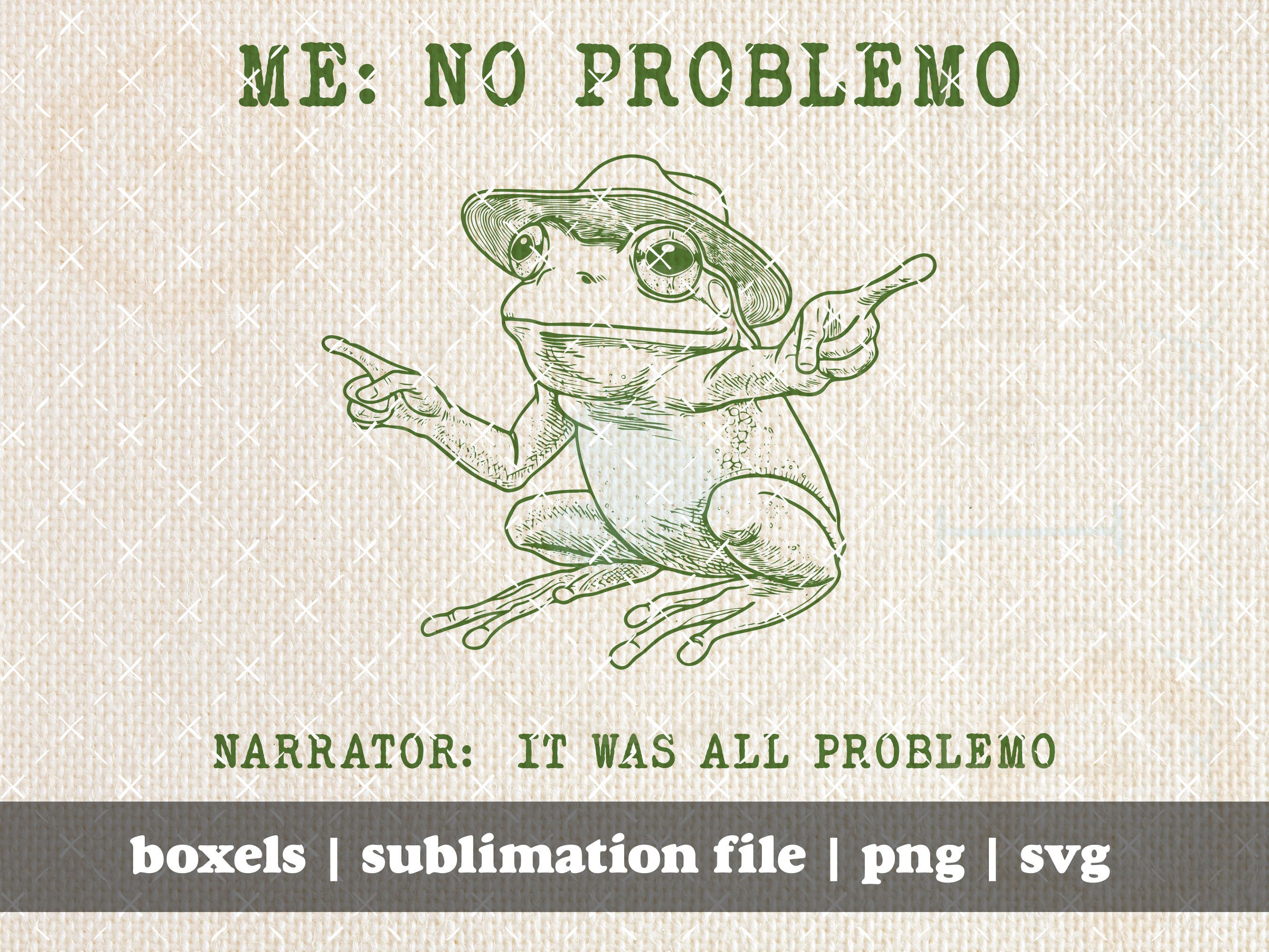 No Problemo Frog Narrator It Was All Problemo Cartoon Character Vintage ...