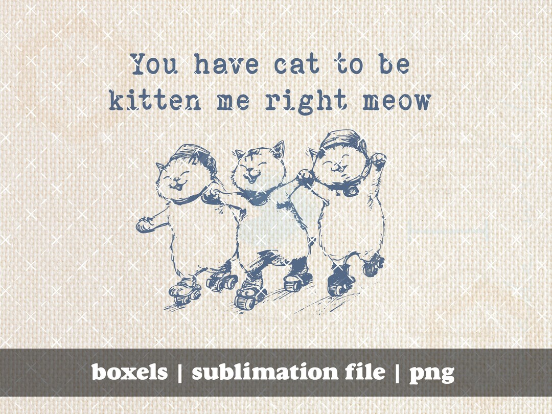 You Have Cat to Be Kitten Me Right Meow Cute Biker Cat Kitten Hand Drawn Funny Animals Sayings ...