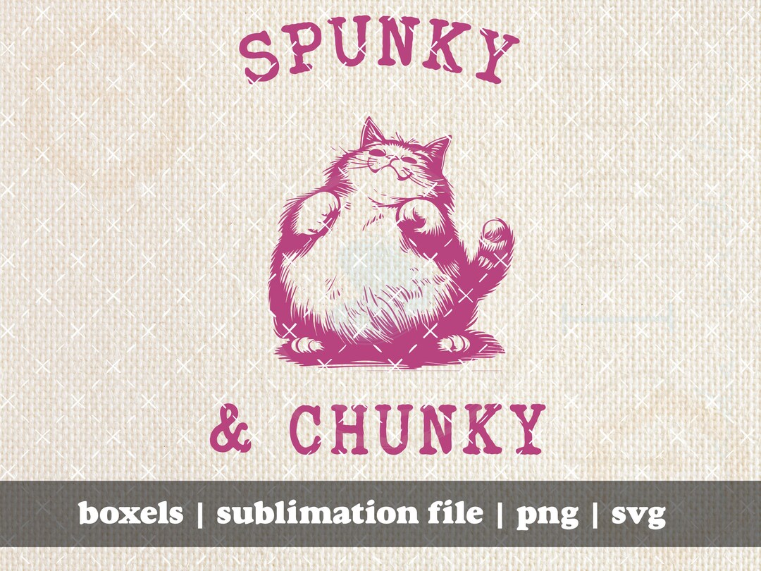 Spunky and Chunky Sassy Cute Cat Kitten With Headphones Hand Drawn ...