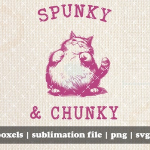 Spunky and Chunky Sassy Cute Cat Kitten With Headphones Hand Drawn ...