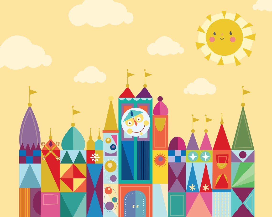 It's A Small World Castle Daytime Nursery Art Printable Instant ...