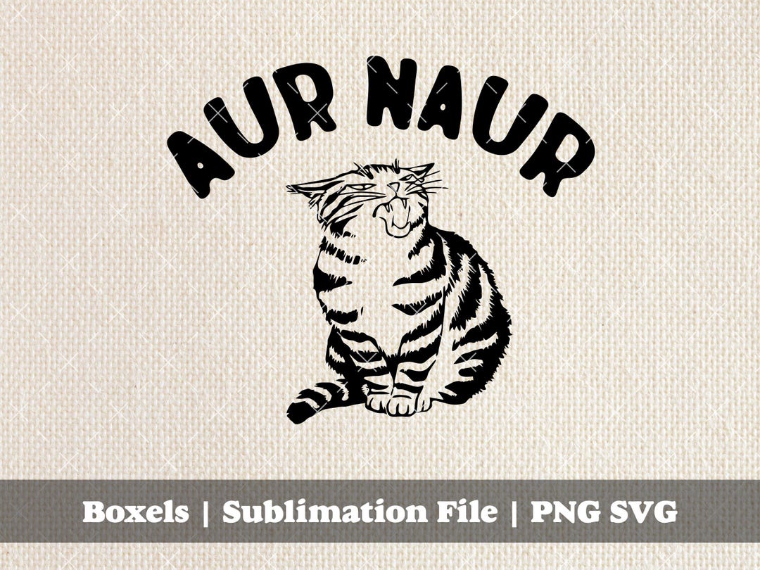 Aur Naur Oh No Angry Tabby Cat Kitten Hand Drawn Vintage Animal Retro ...