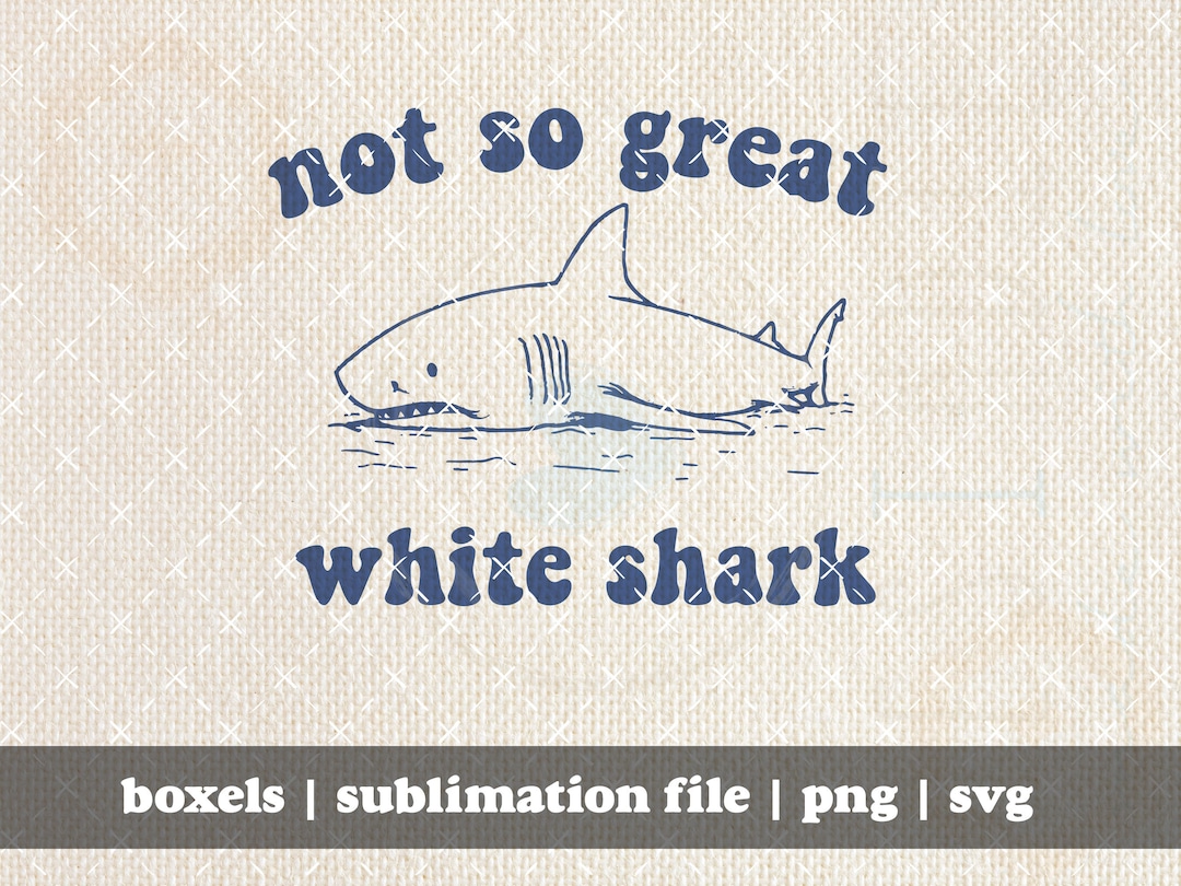 Not so Great White Shark Funny Depressed Shark Funny Mental Health ...