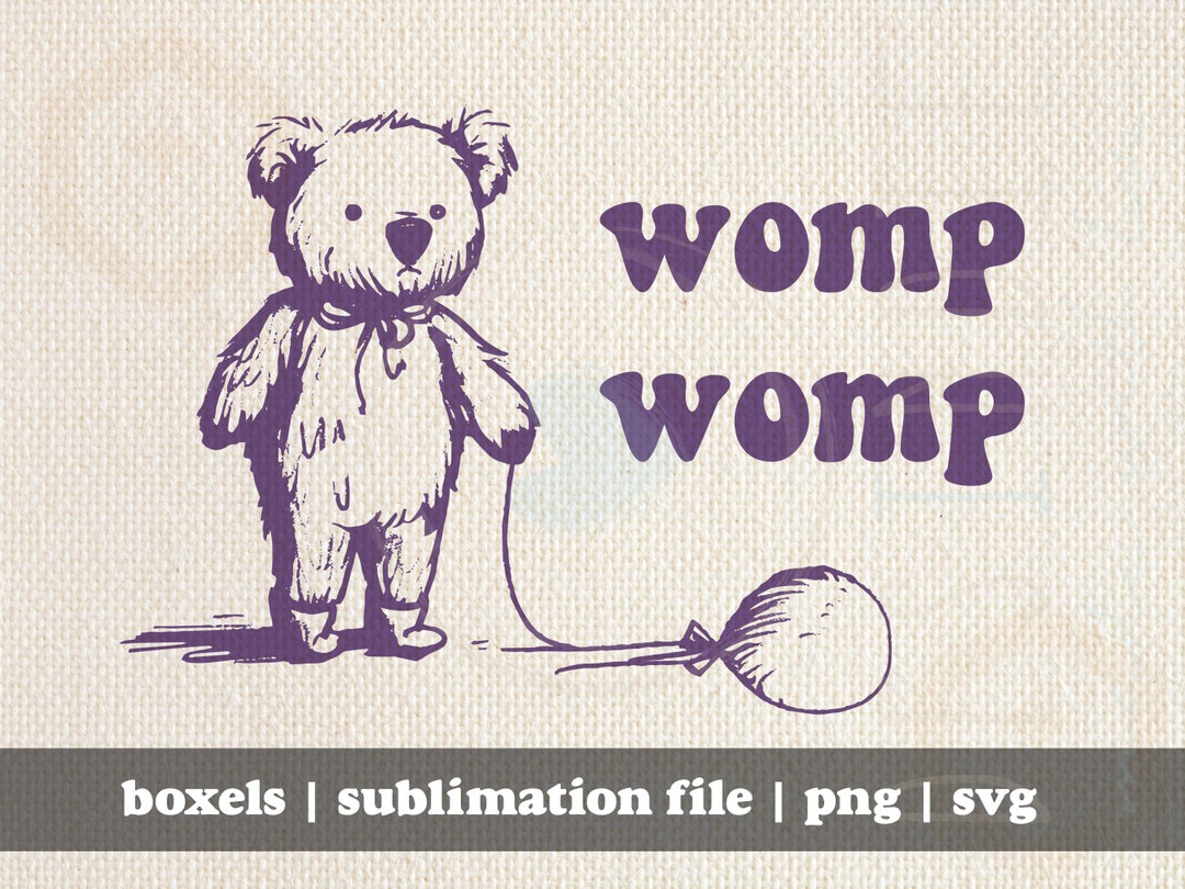 WOMP WOMP Sad Little Teddy Bear With Deflated Balloon Cute Little Bear ...