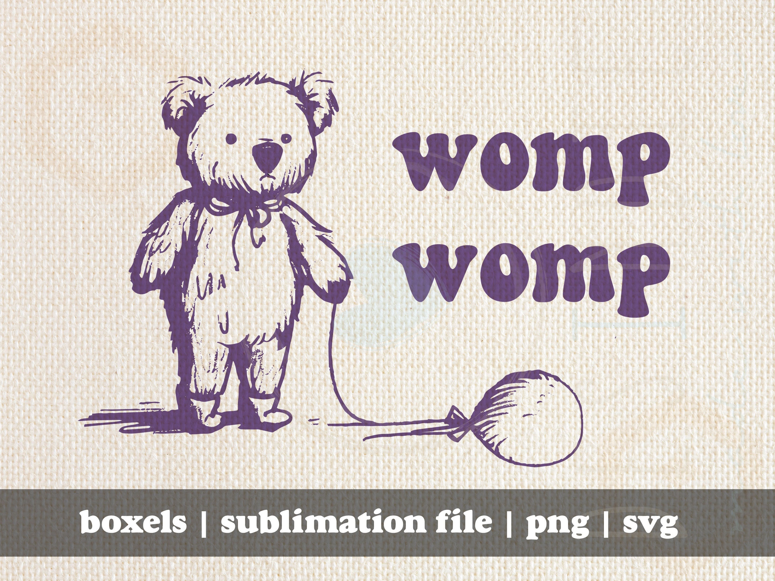 WOMP WOMP Sad Little Teddy Bear With Deflated Balloon Cute Little Bear ...
