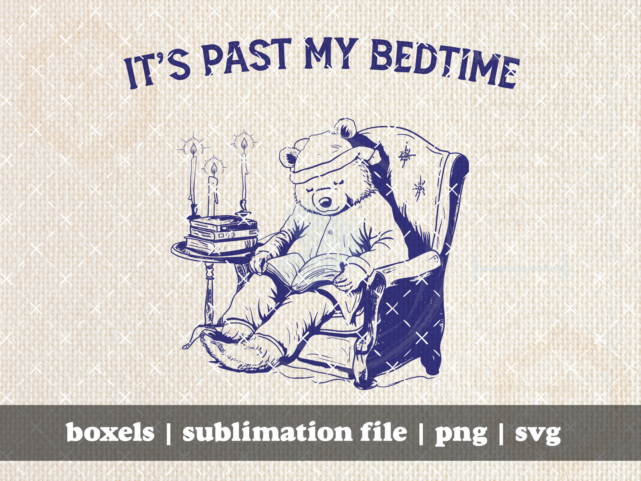 It's Past My Bedtime Cute Vintage Papa Bear in the Chair Funny ...