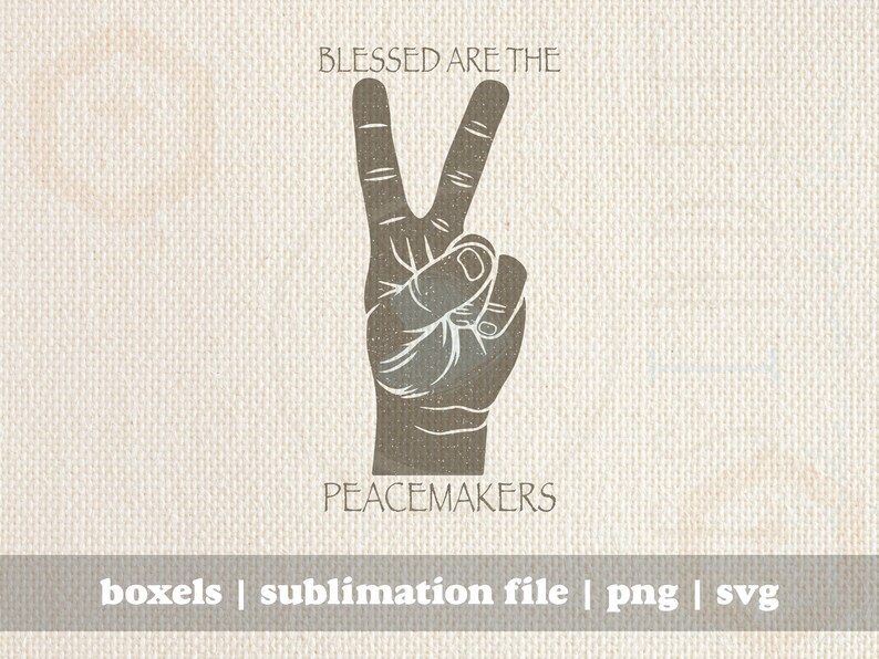 Blessed Are the Peacemakers Peace-sign Hand Christian Scripture Quotes ...