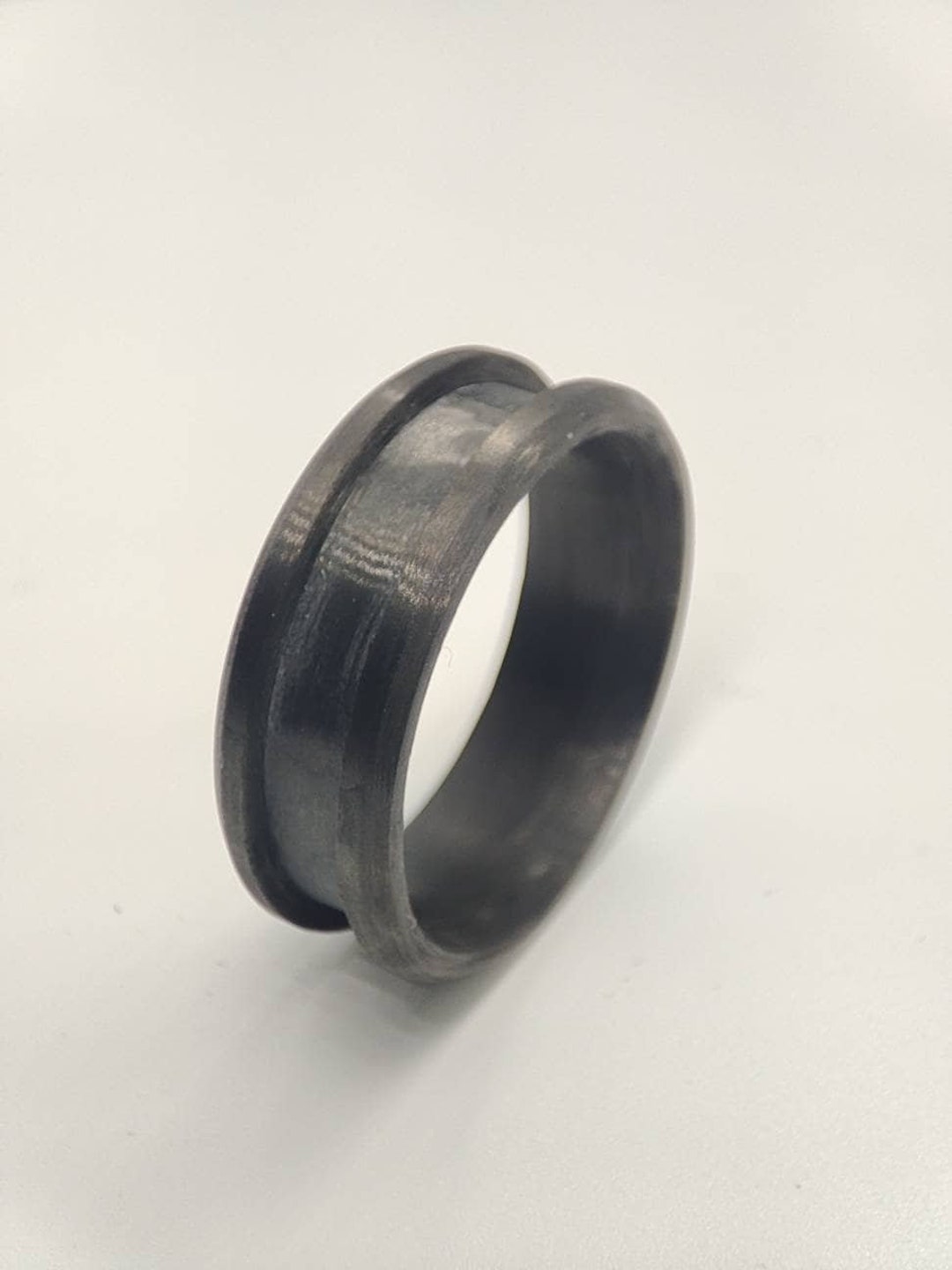 Carbon Fiber - Channel Ring Blank - 8/4 - Etsy