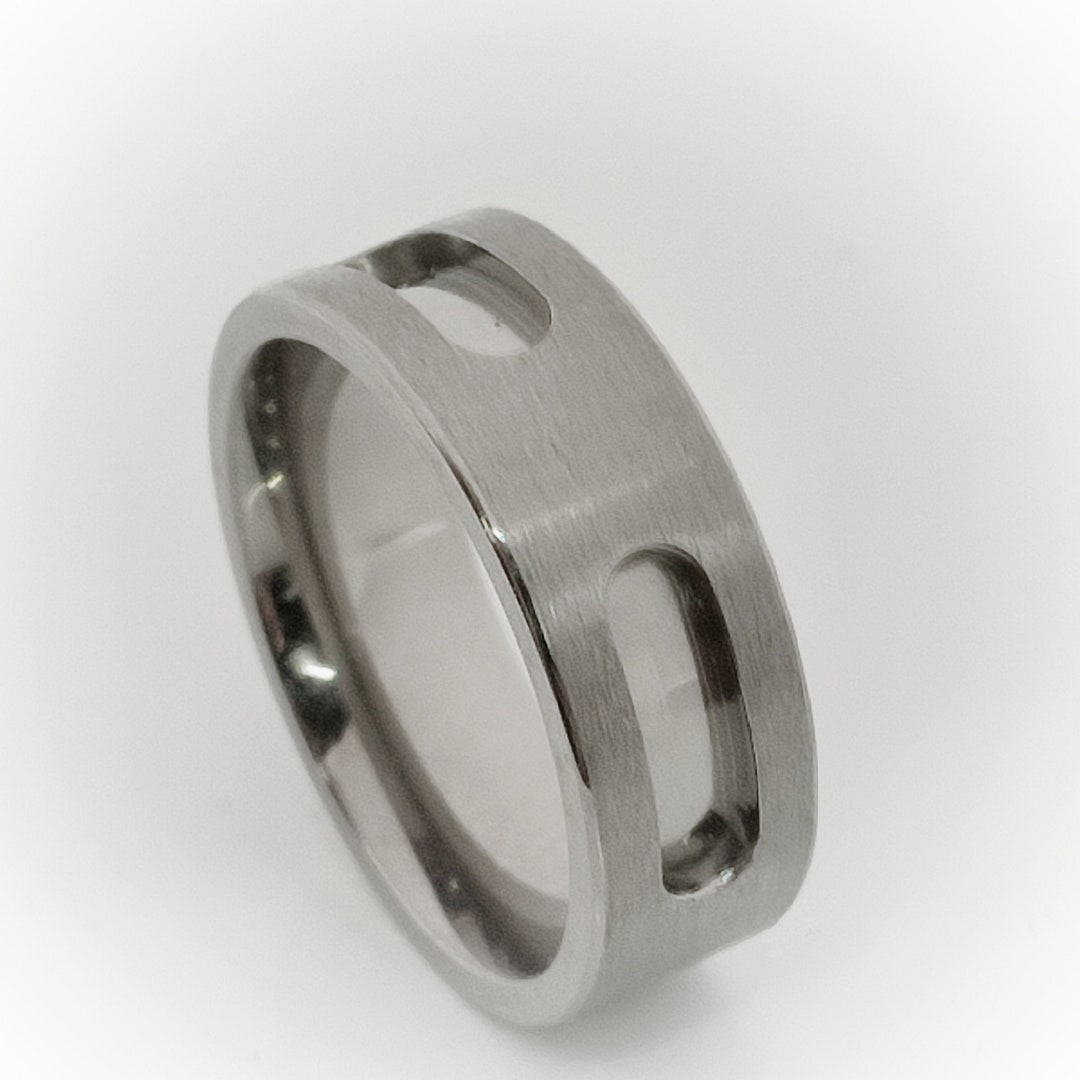 Titanium - Capsule Ring Blank - 8x4 - Etsy