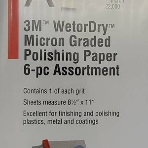 Zona 4x5.5" - 3m Wetordry Micron Graded Polishing Paper - Assortment - Etsy