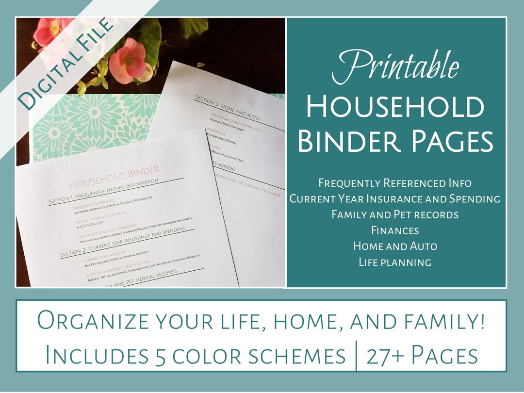 Household Binder Printables 2.0 | Open Layout + Improved Logsheets ...