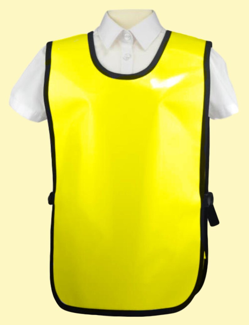 PVC tabards for schools. Wipe clean tabards. Water proof PVC | Etsy