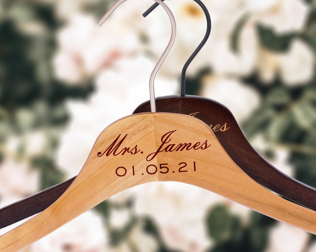 Personalized Wedding Hangers Custom Bridesmaid Monogrammed Wood Hangers ...