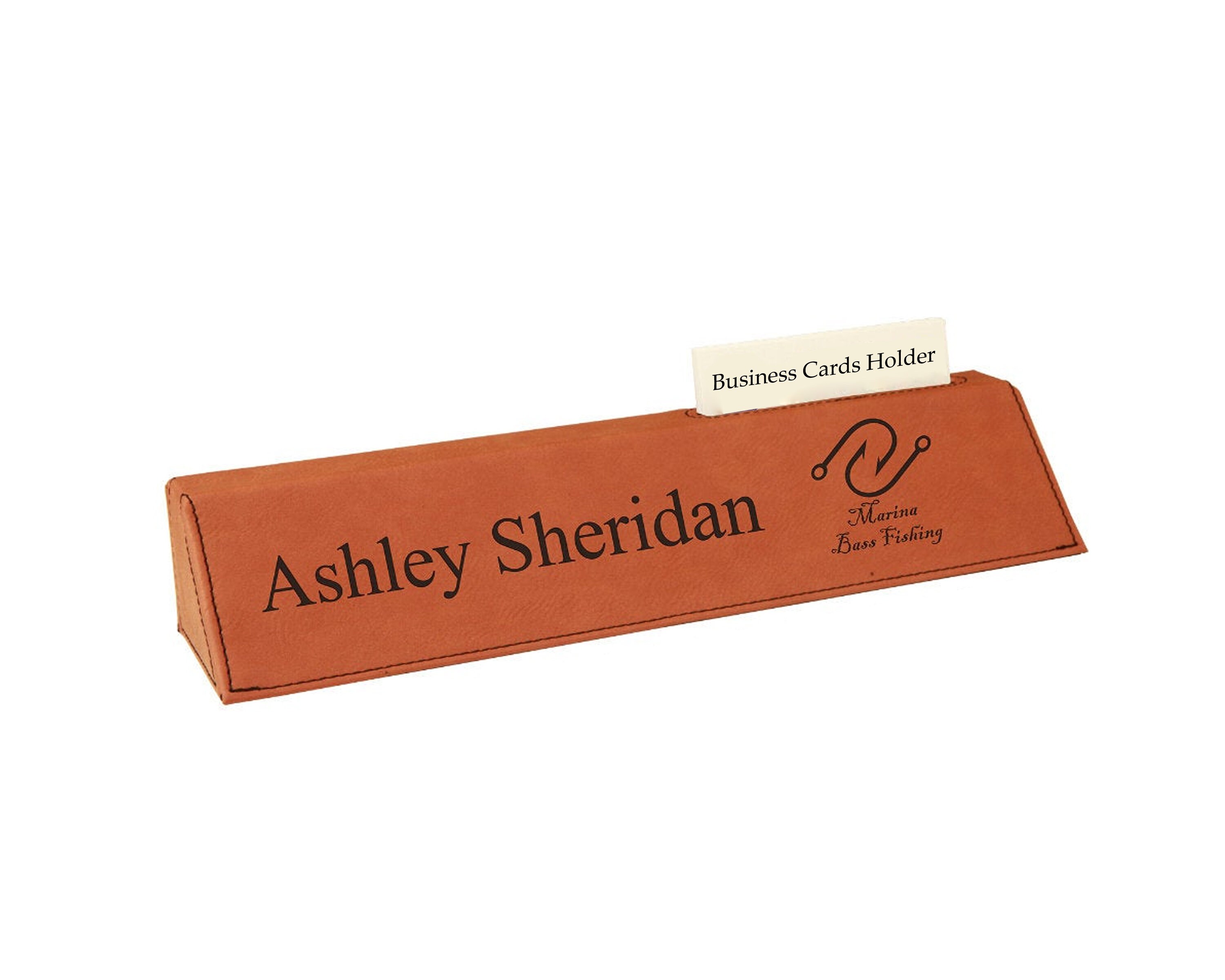Fathers Day Customized Desk Name Block Business Card Holder - Etsy