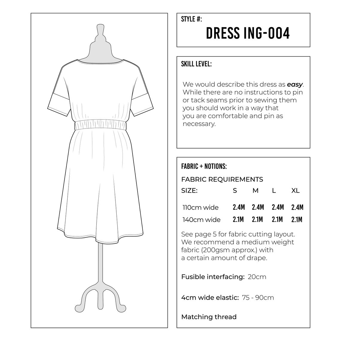 Everyday Dress Sewing Pattern PRINTED PATTERN Women's | Etsy UK