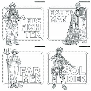 Career Occupations Coloring Pages 20 Page Printable PDF - Etsy